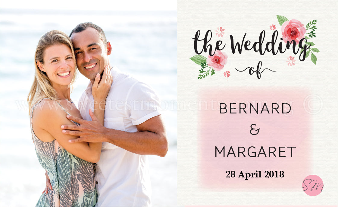 Personalised Wedding Cards (Romantic Series) – Sweetest Moments Singapore