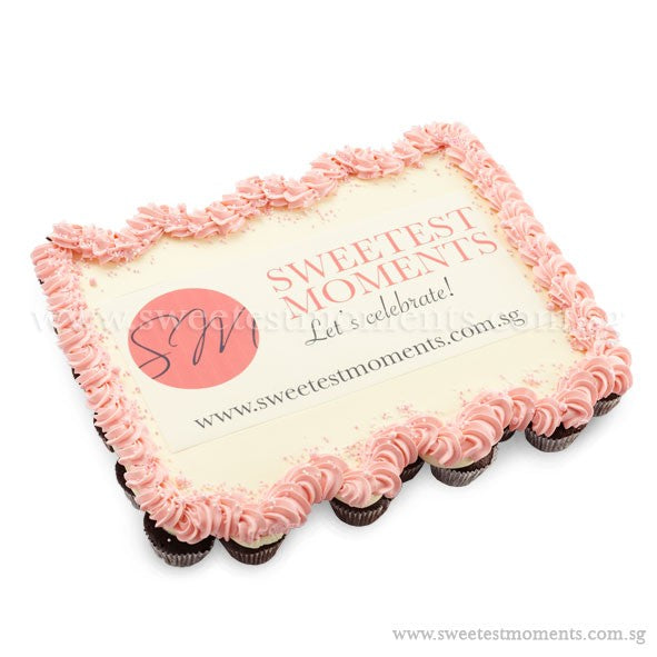 Corporate Branding Logo Cake or Cupcakes for Anniversary – Sweetest ...